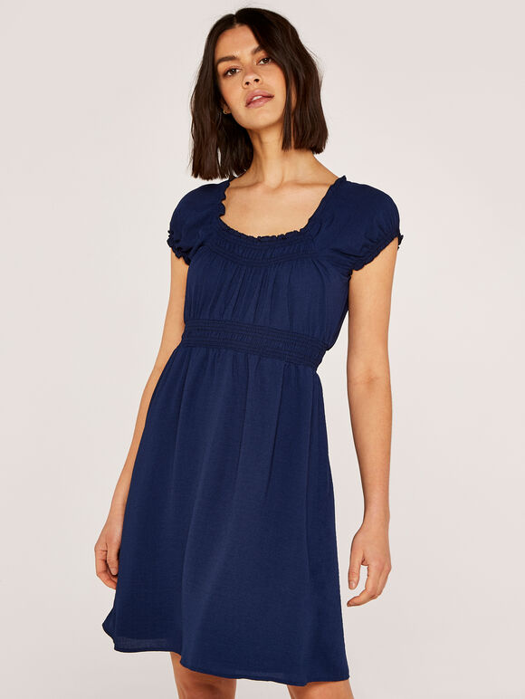 Milkmaid Mini Dress Apricot Clothing
