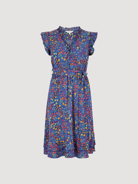 Ditsy Floral Ruffle Mini Dress | Apricot Clothing