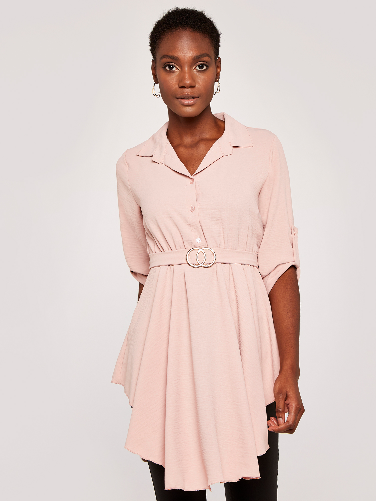 Hanky Hem Belted Top | Apricot Clothing