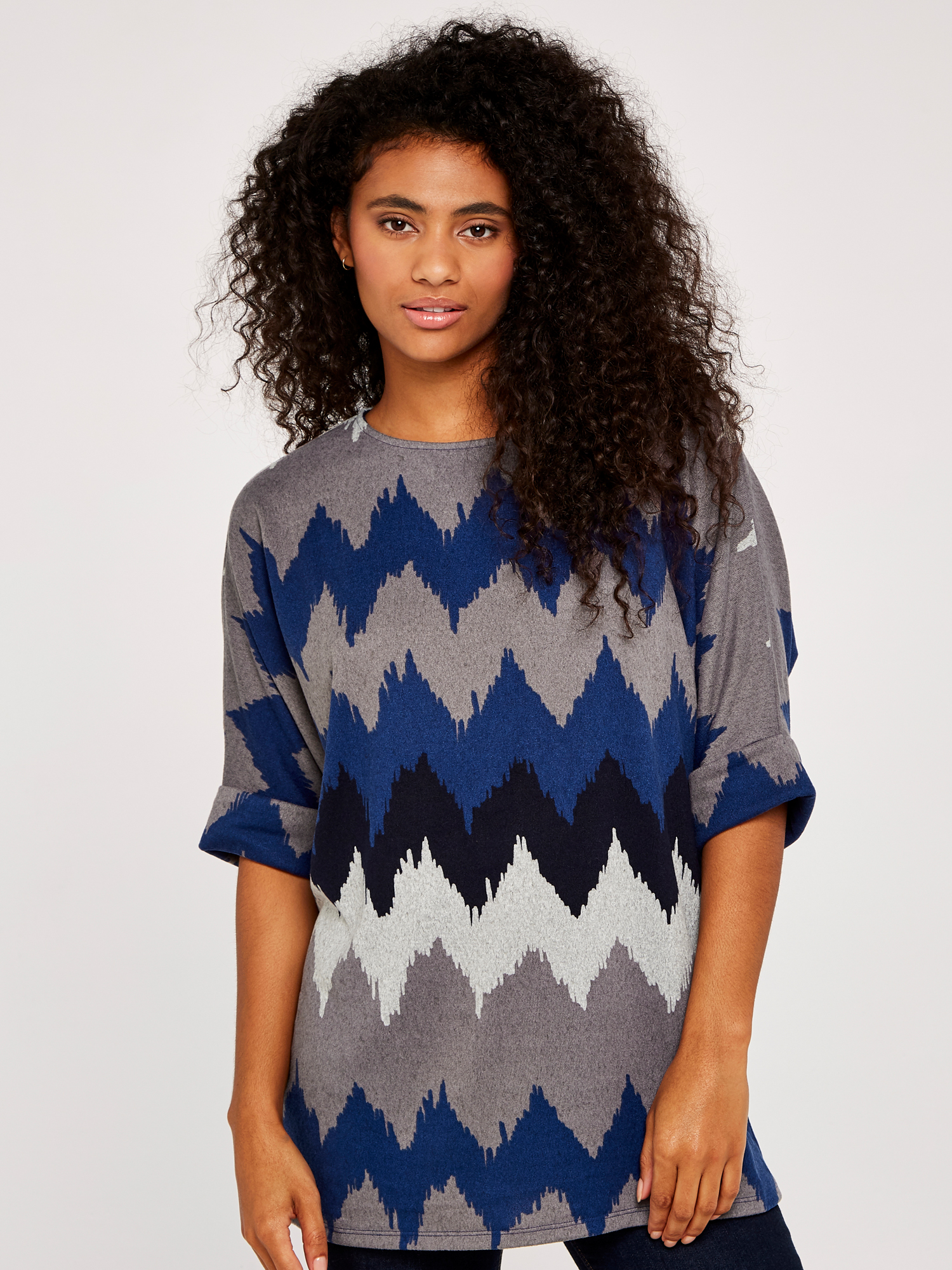 Chevron Batwing Tunic Top | Apricot Clothing