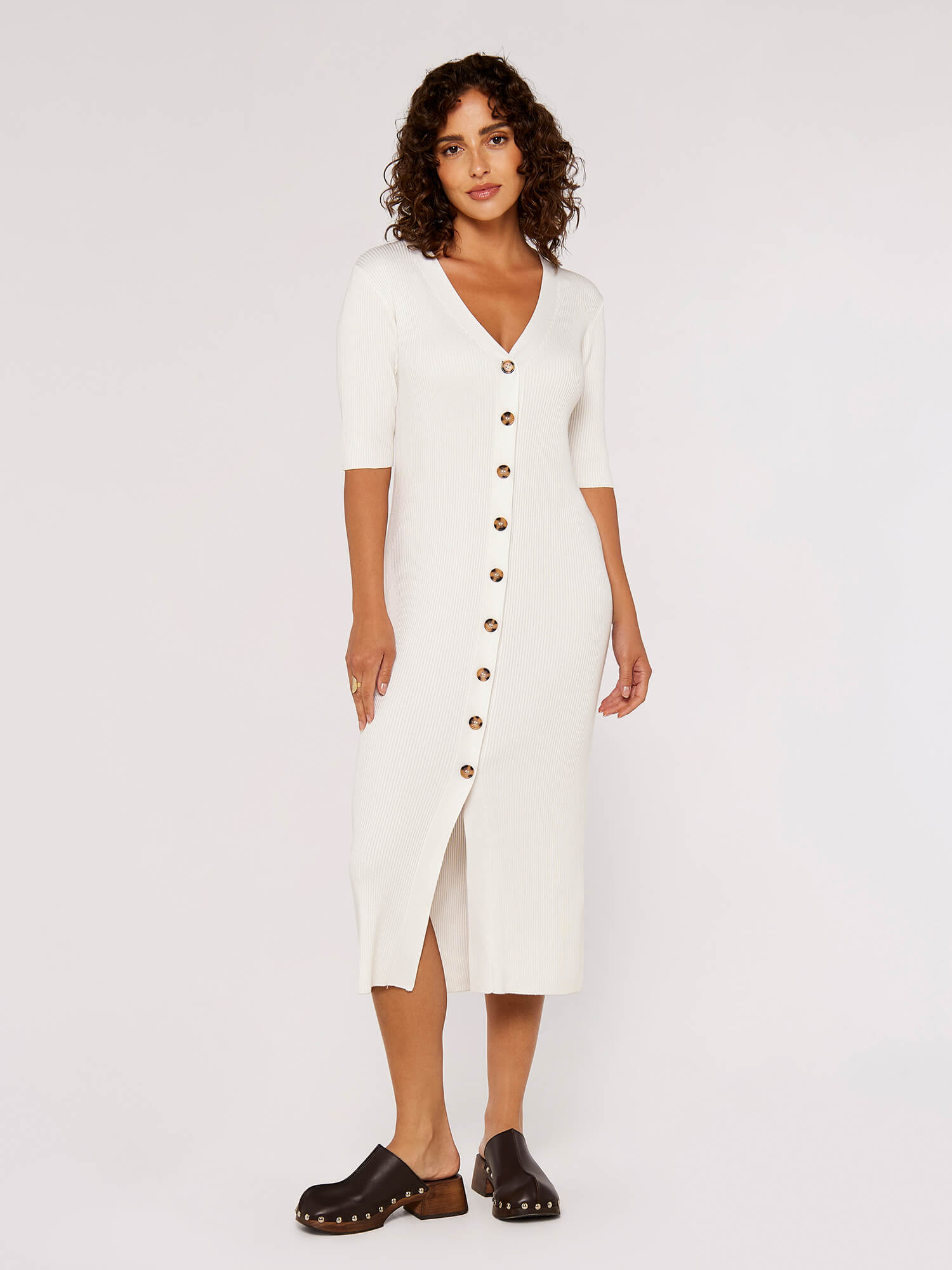 Sleek Button Down Dress | Apricot Clothing