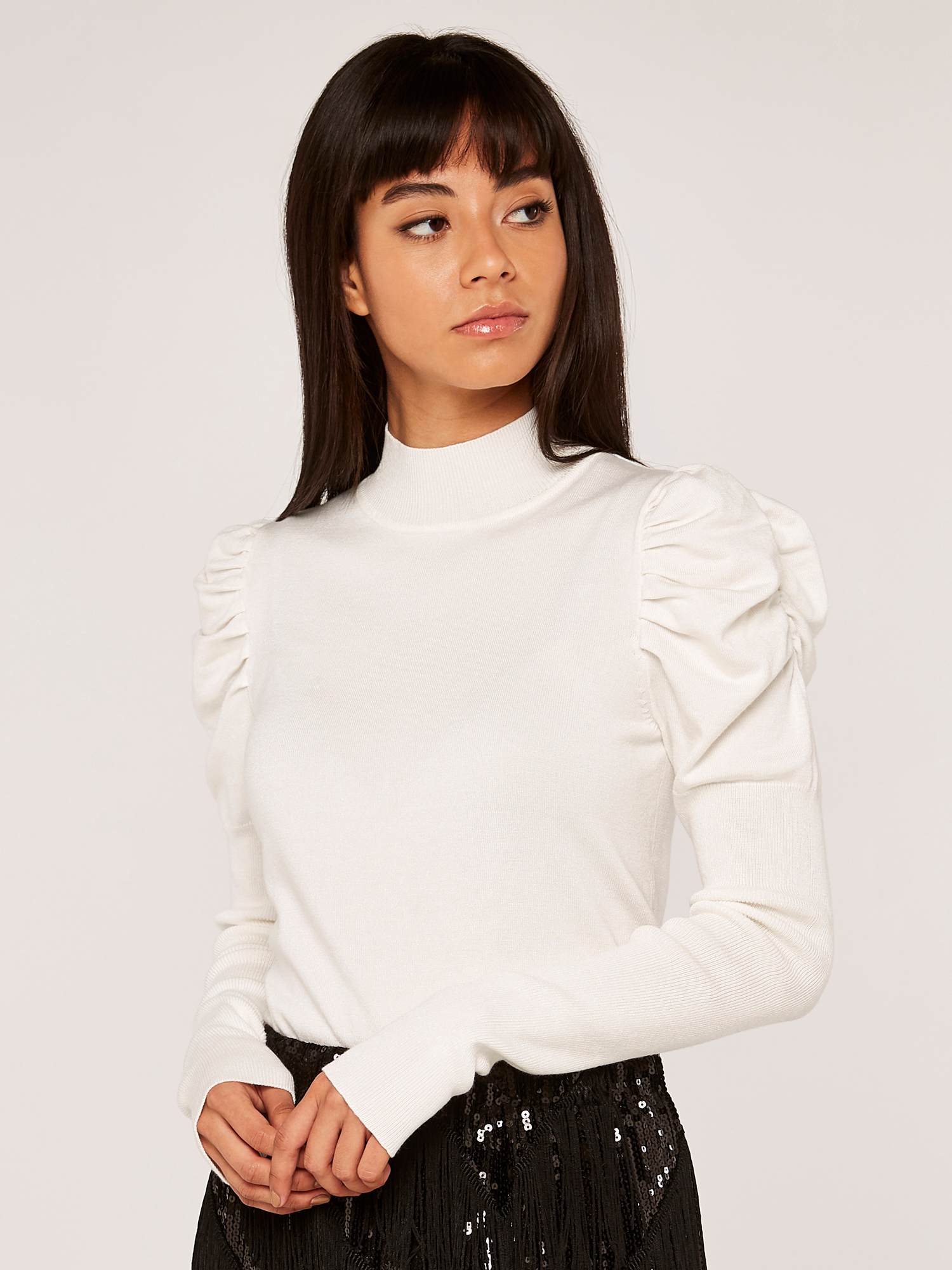 Puff Shoulder Jumper | Apricot Clothing