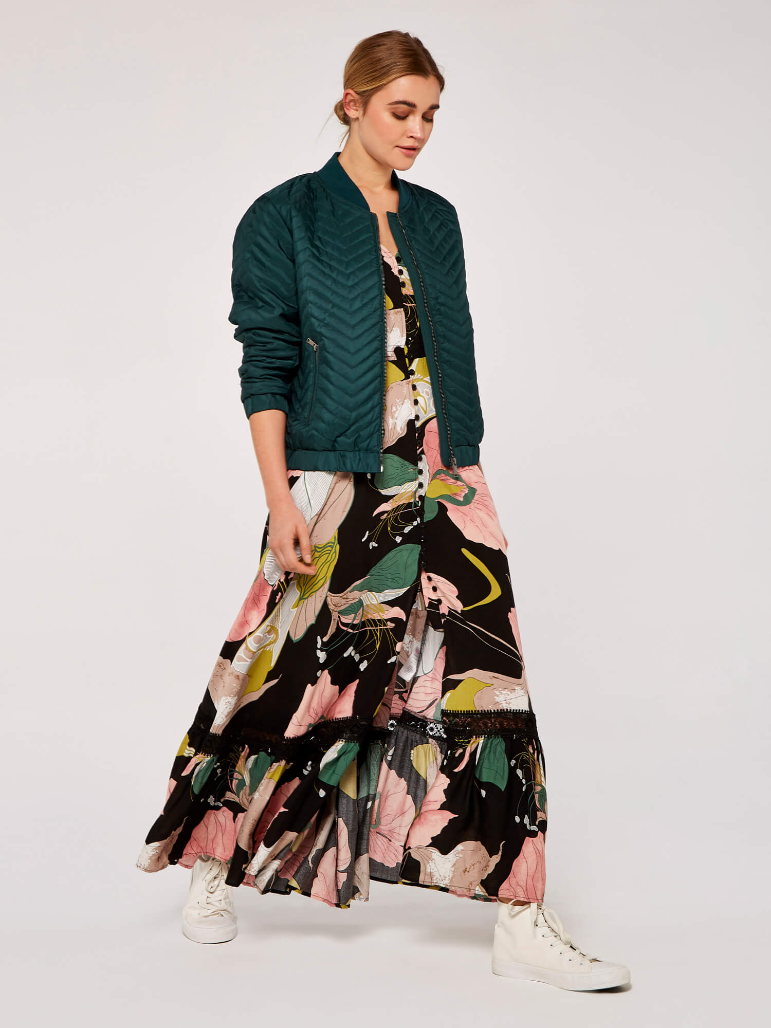 Quilted Bomber Jacket | Apricot Clothing