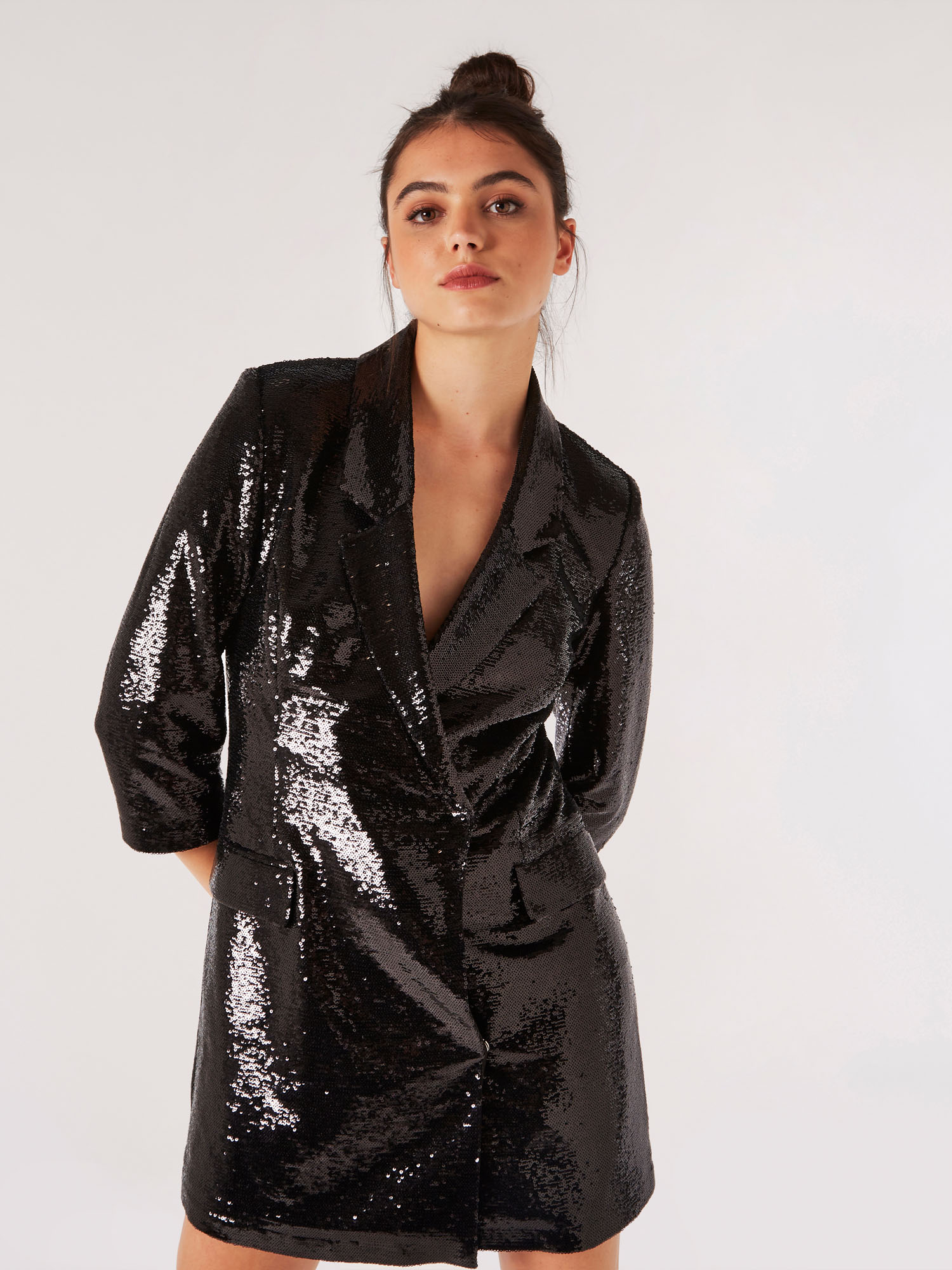 Sequin Blazer Mini Dress | Apricot Clothing