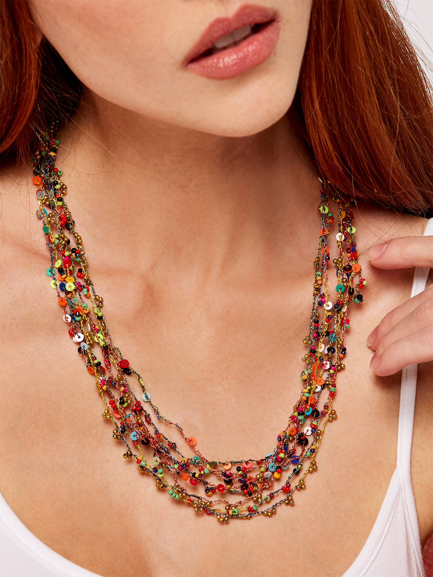 Sequin string necklace | Apricot Clothing