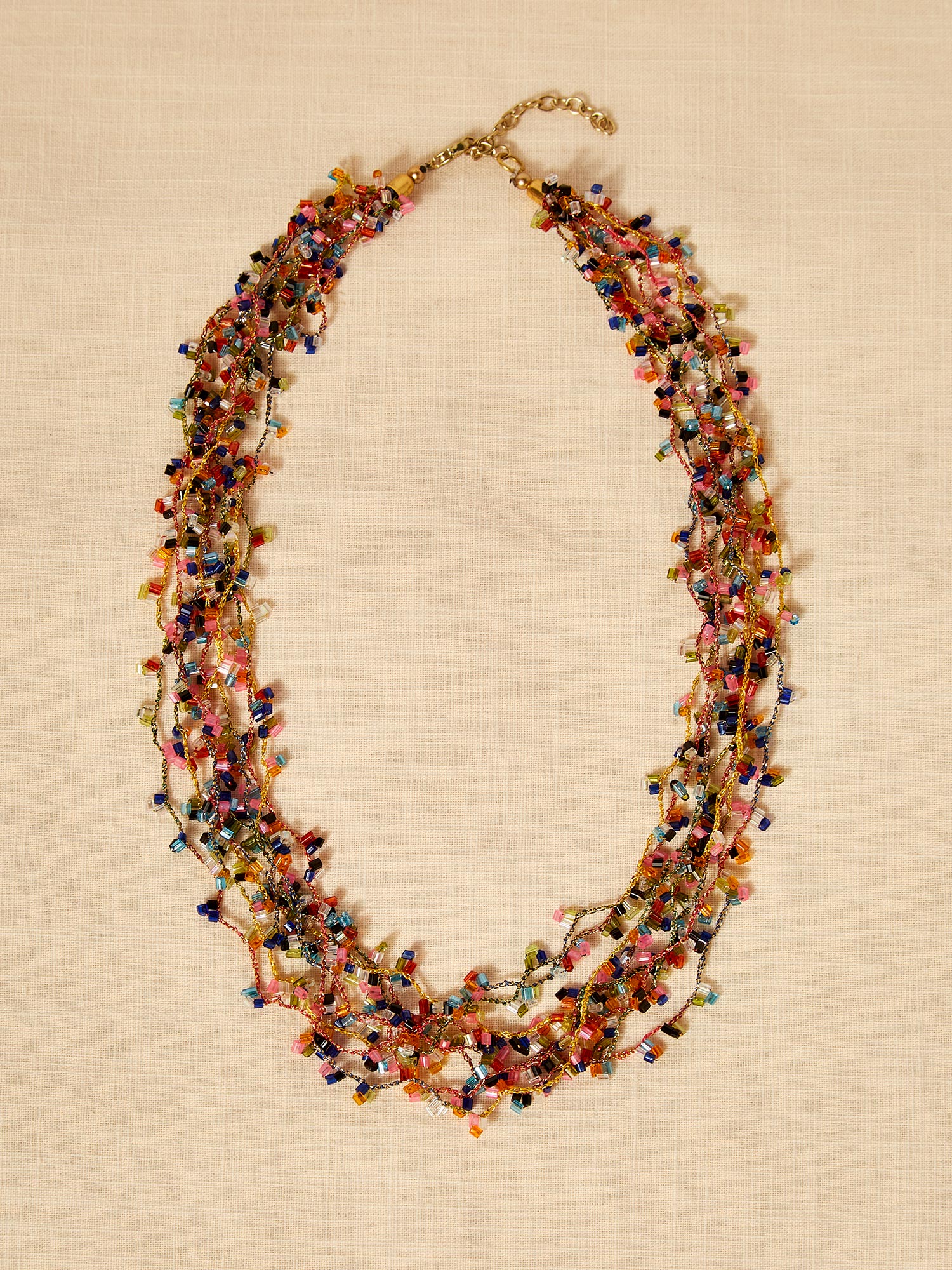 Sequin Multi String Necklace | Apricot Clothing